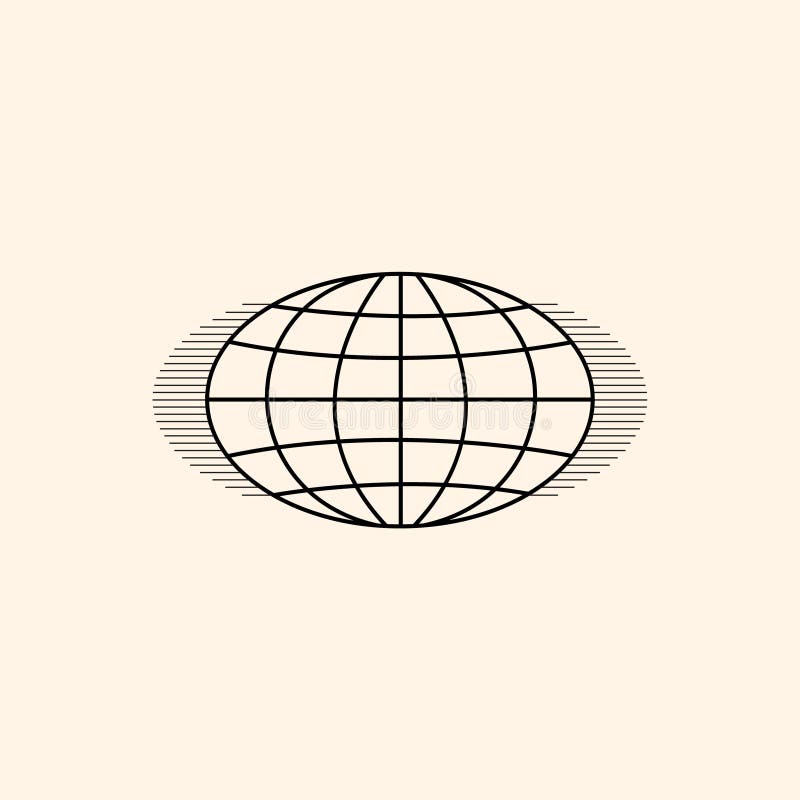 Unique Global Earth or World Map Design Stock Vector - Illustration of ...