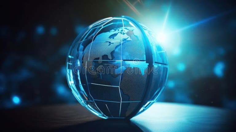 A Globe with a Shield Exemplifies Secure Global Connectivity Created ...