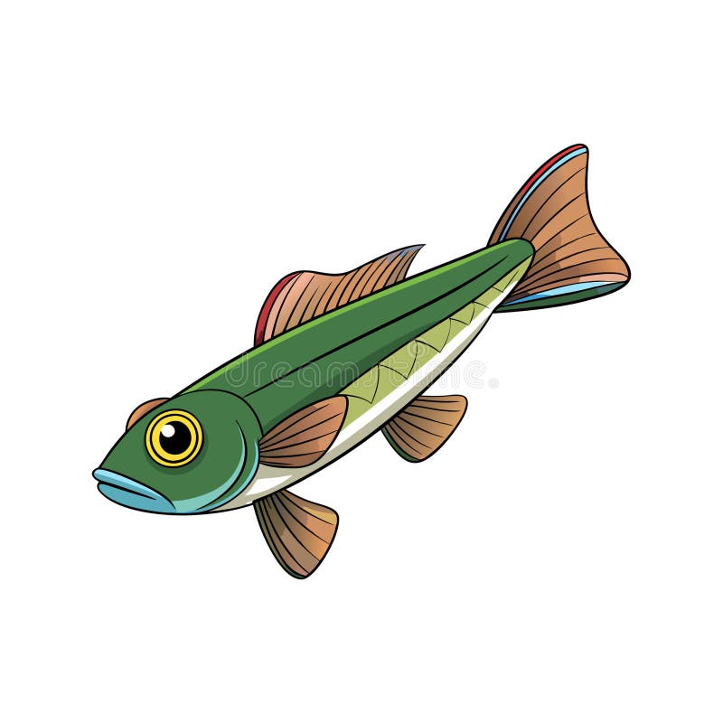 Unique Goby Fish Artwork with Realistic Textures Stock Illustration ...