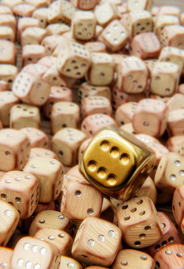 Unique golden dice stock photo. Image of cubes, games - 100612898