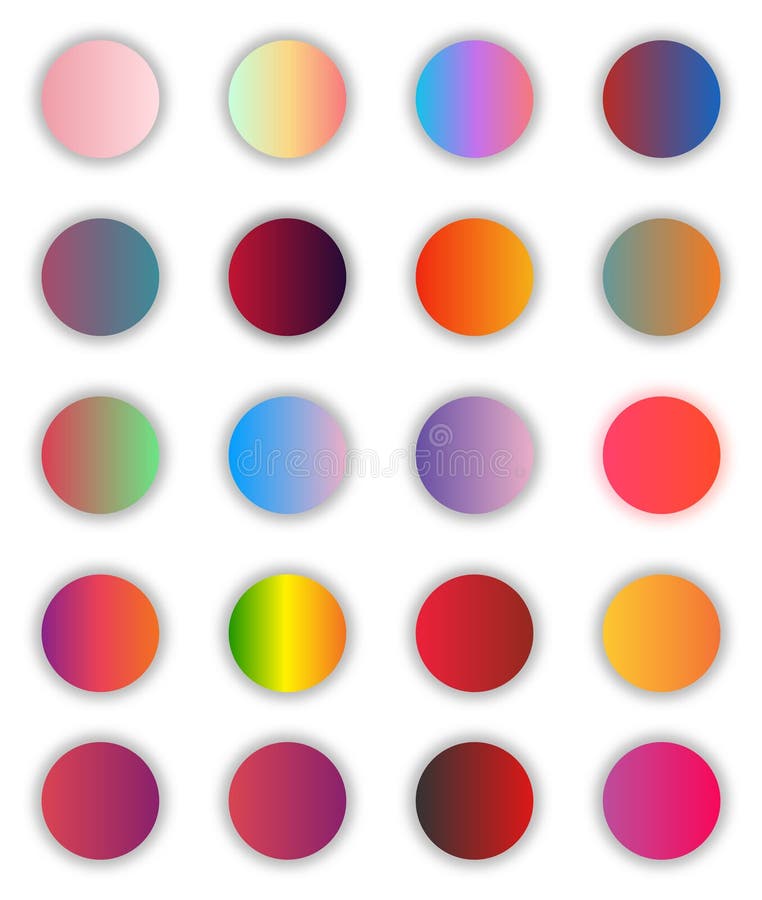Unique Gradient Color Set Design Stock Vector - Illustration of magenta ...
