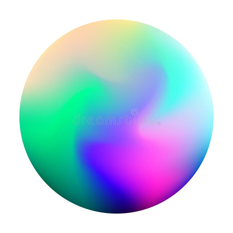 Unique Gradient Mesh Orb with Mixed Colors Stock Illustration ...