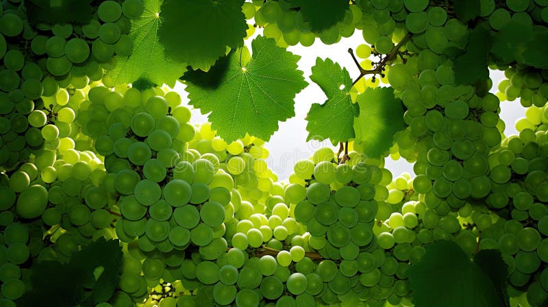 Unique Green Grape Background Stock Illustration - Illustration of lush ...