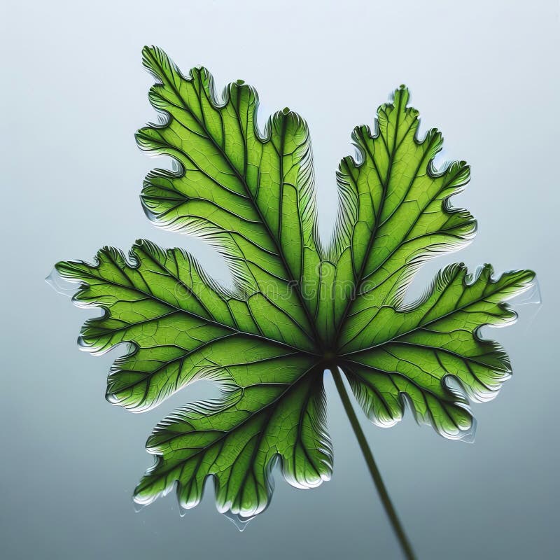 91 18. Unique Green Leaf with a Whimsical and Charminc Stock Image ...