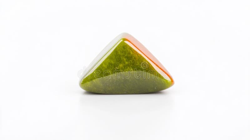 Unique Green and Orange Triangular Jade Stone Stock Illustration ...