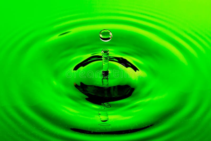 Unique Green Water Drop stock image. Image of effect - 17703159