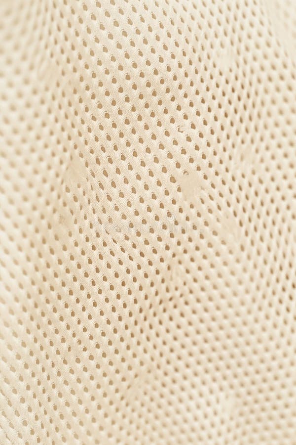 Beige Fabric Texture Close-up. Unique Grid Pattern with Small Holes ...