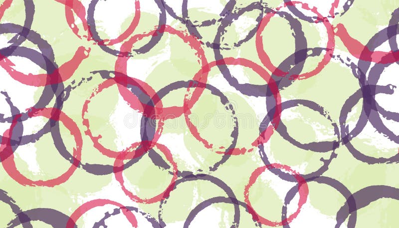 Unique Hand Drawn Circle Stamps Textile Print. Circular Stain ...