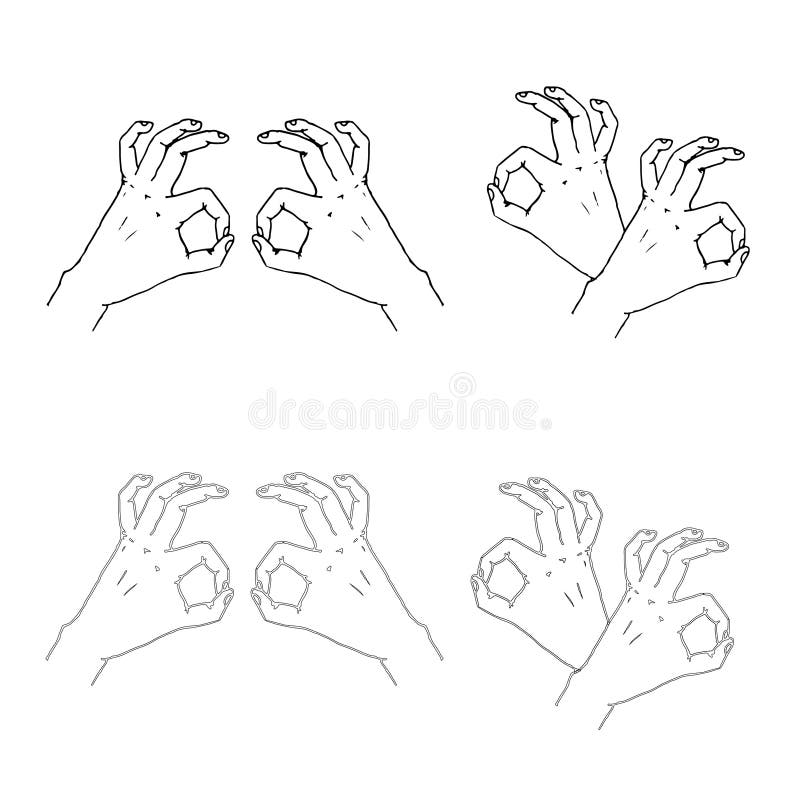 Unique Hand Gestures Symbols Stock Illustrations – 15 Unique Hand ...