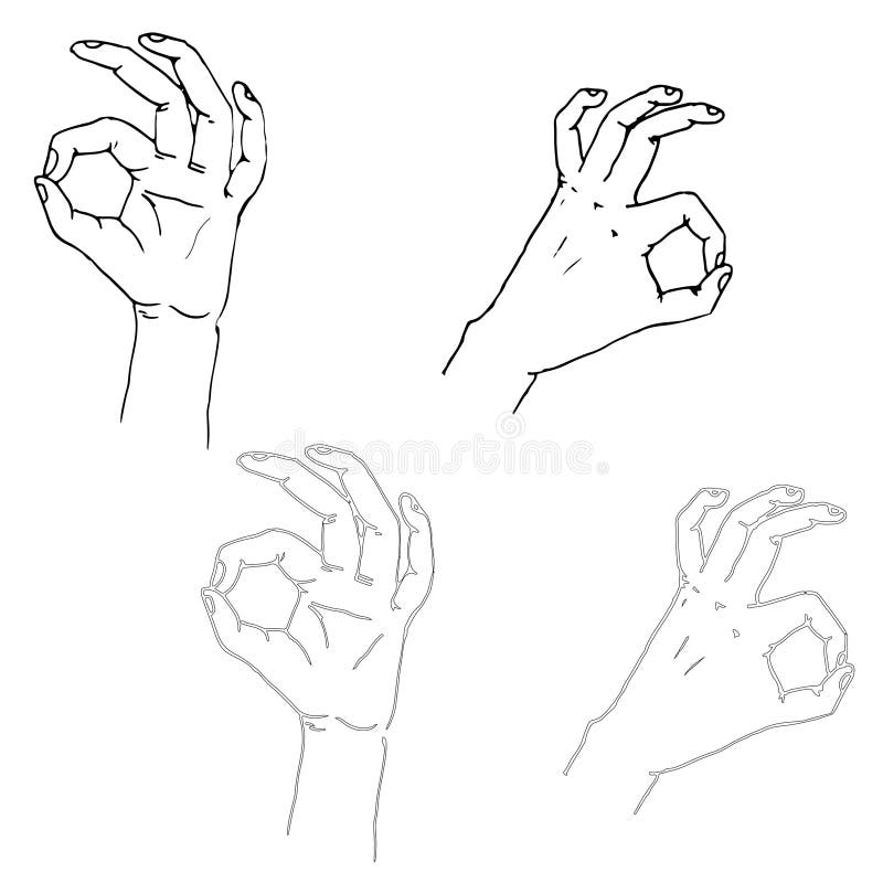 Unique Hand Gestures Symbols Stock Illustrations – 12 Unique Hand ...