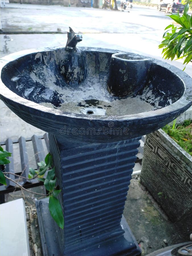 Unique hand washing place stock photo. Image of reflection - 378349418