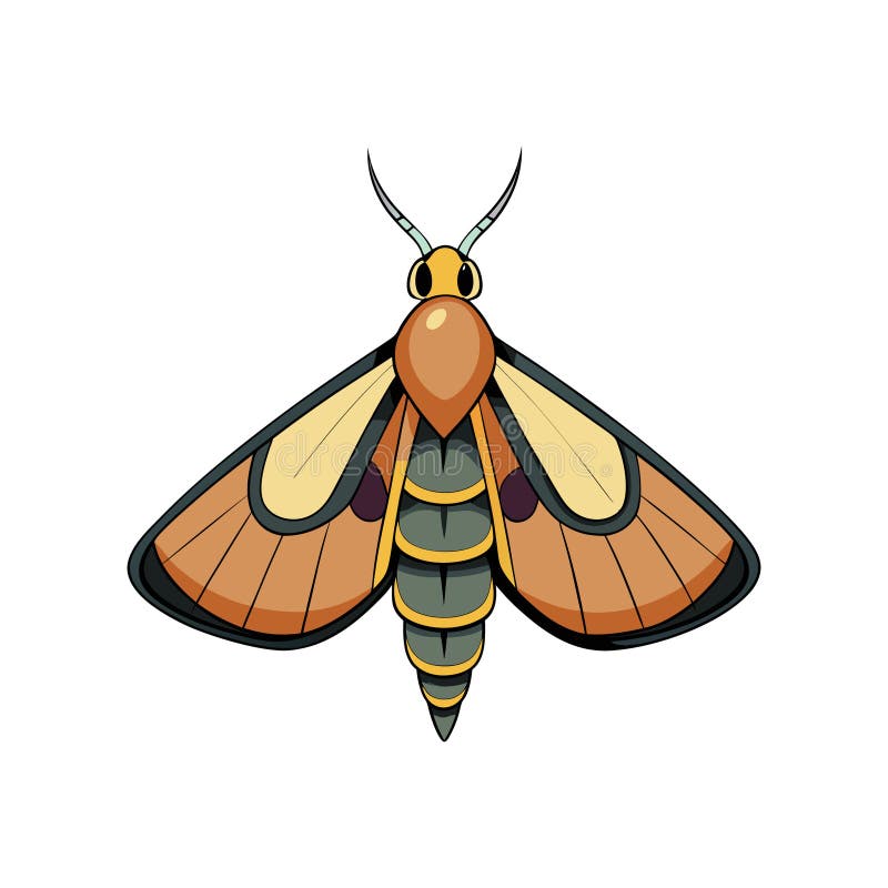 Unique Hawk Moth Animal Realistic Illustration Stock Illustration ...