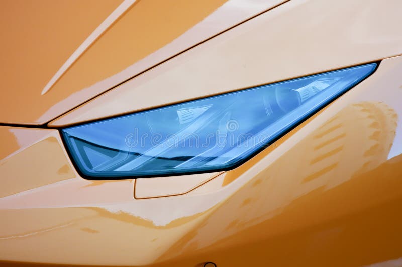 Unique Headlights of the Car Stock Image - Image of style ...
