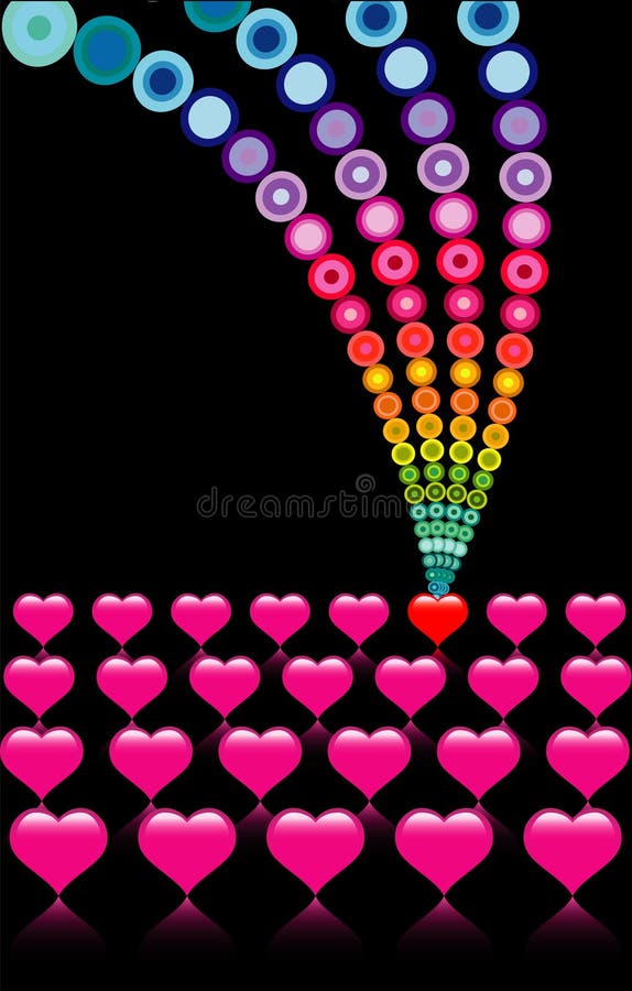 Pink heart and banner stock vector. Illustration of rendering - 5895206