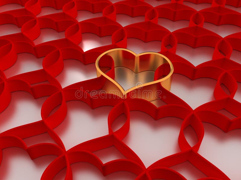 Unique heart on pattern stock illustration. Illustration of wallpaper ...