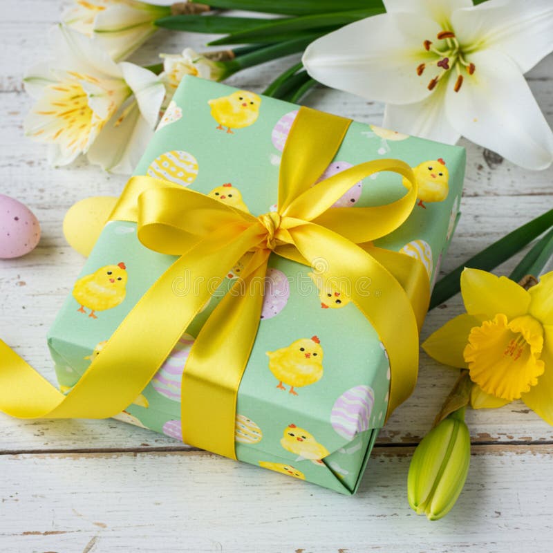 Easter Gifting Joy - Springtime Surprises Stock Illustration ...