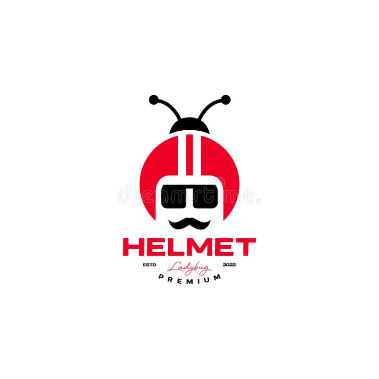Unique Helmet with Ladybug Logo Design Vector Stock Vector ...