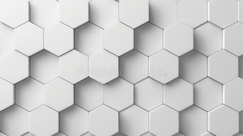 Unique Hexagon Geometric Loop with Clean Minimal Pattern on White ...