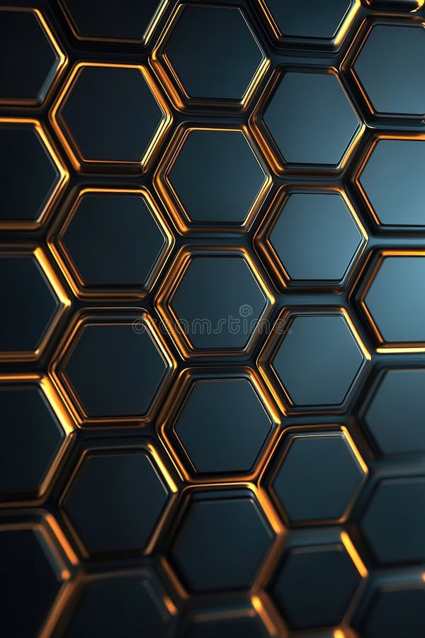 Unique Hexagonal Patterns Create a Striking Visual Effect with Metallic ...