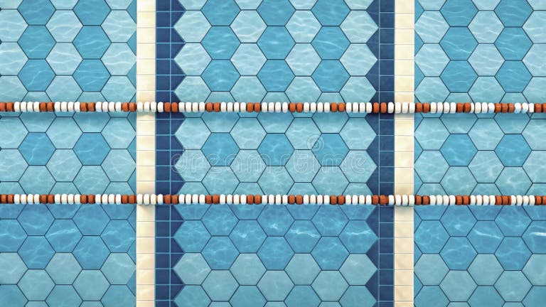 Unique Hexagonal Tiles Create a Stunning Visual in a Serene Swimming ...