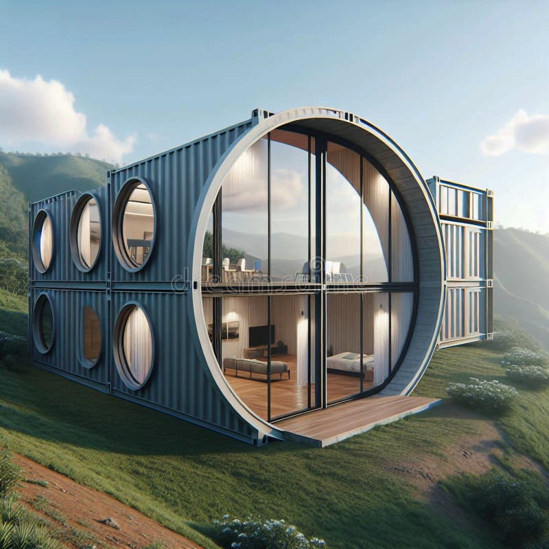 A Unique Home Built from Repurposed Shipping Containers, with a ...