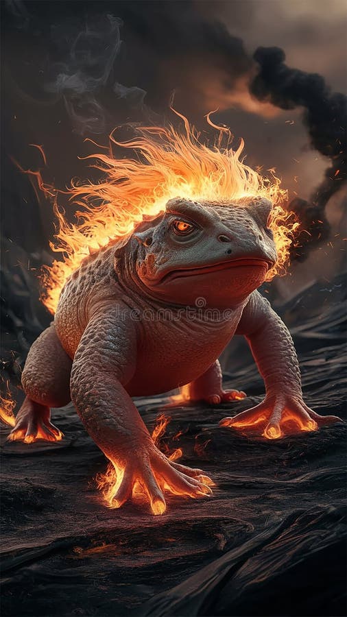 A Unique Hybrid Creature, Blending the Form of a Toad with the Essence ...