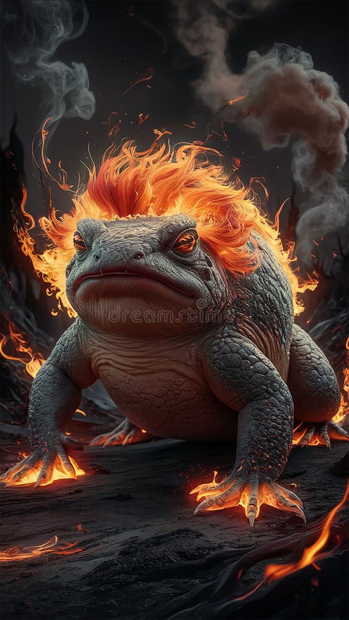 A Unique Hybrid Creature, Blending the Form of a Toad with the Essence ...