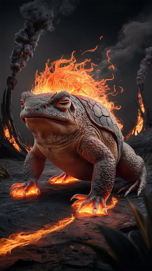 A Unique Hybrid Creature, Blending the Form of a Toad with the Essence ...