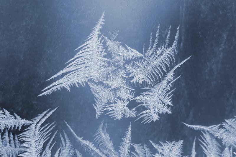 The a Unique Ice Patterns on Window Glass Stock Photo - Image of frozen ...