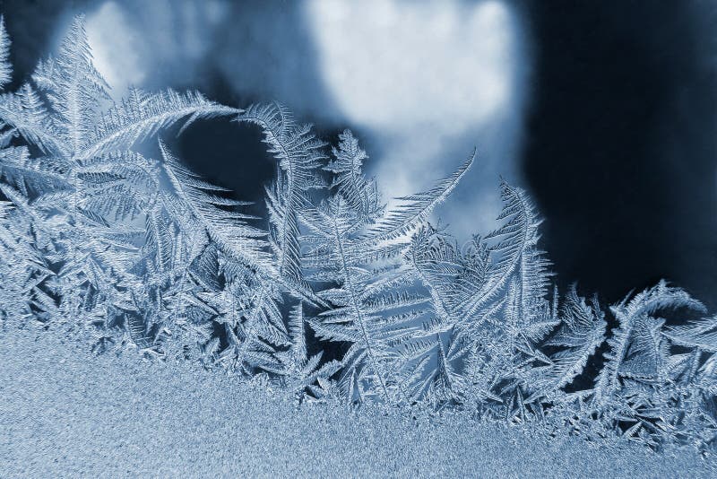 Unique Ice Patterns on Window Glass Stock Photo - Image of design ...