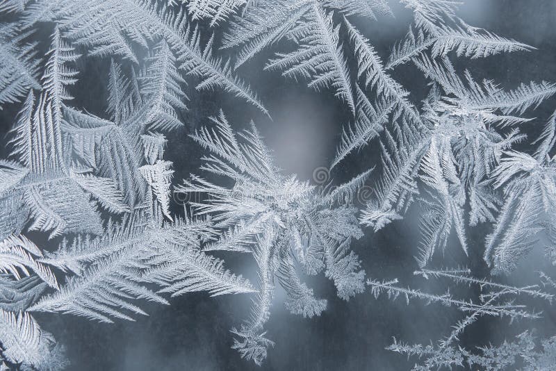 The a Unique Ice Patterns on Window Glass Stock Photo - Image of frozen ...