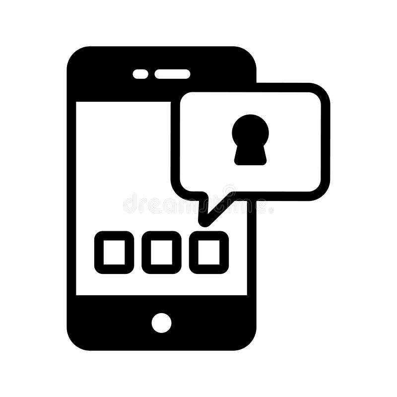 Unique Icon of Mobile App Security, Editable Vector of Mobile App ...