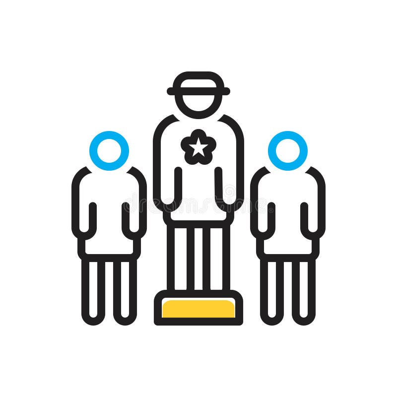 Multi Color Icon for Unique, Peerless and Rare Stock Illustration ...