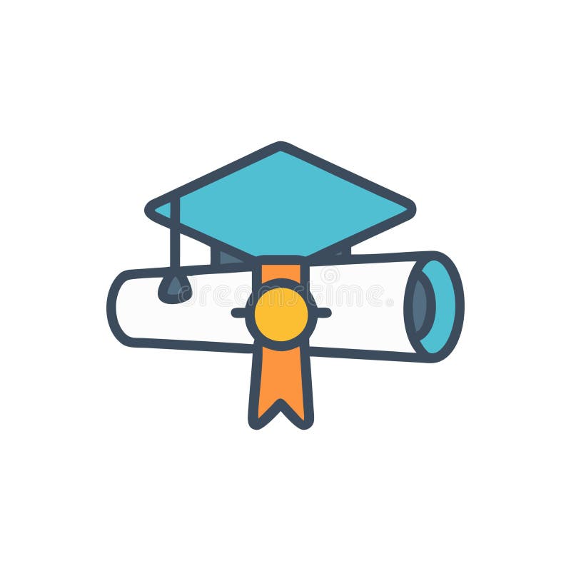 Unique Graduation Scroll Icon Design Stock Illustration - Illustration ...