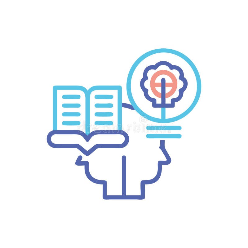 Unique Knowledge Mind Icon Design Stock Illustration - Illustration of ...