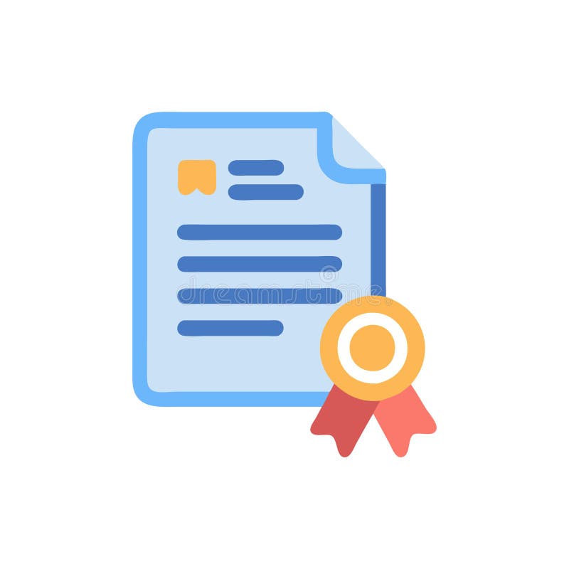 Unique Learning Certificate Icon Design Stock Illustration ...