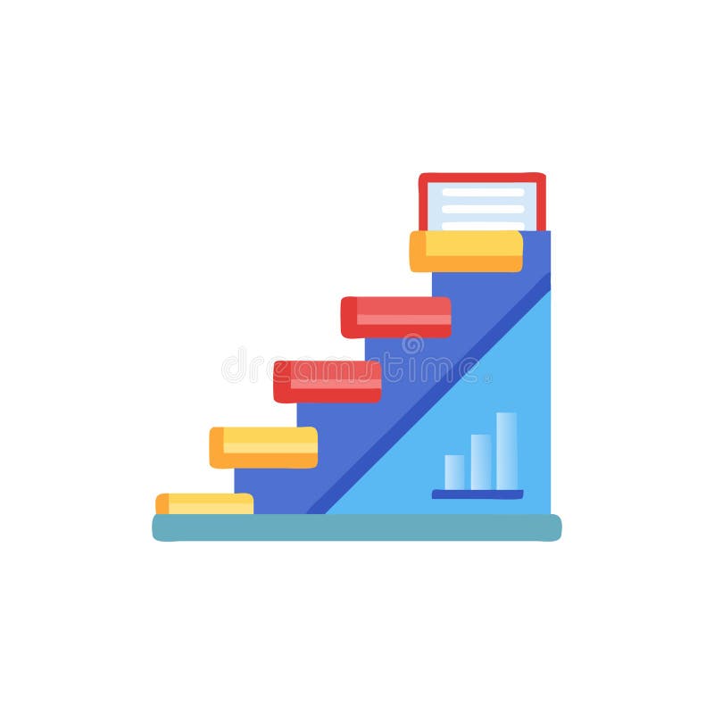 Unique School Steps Icon Design Stock Illustration - Illustration of ...