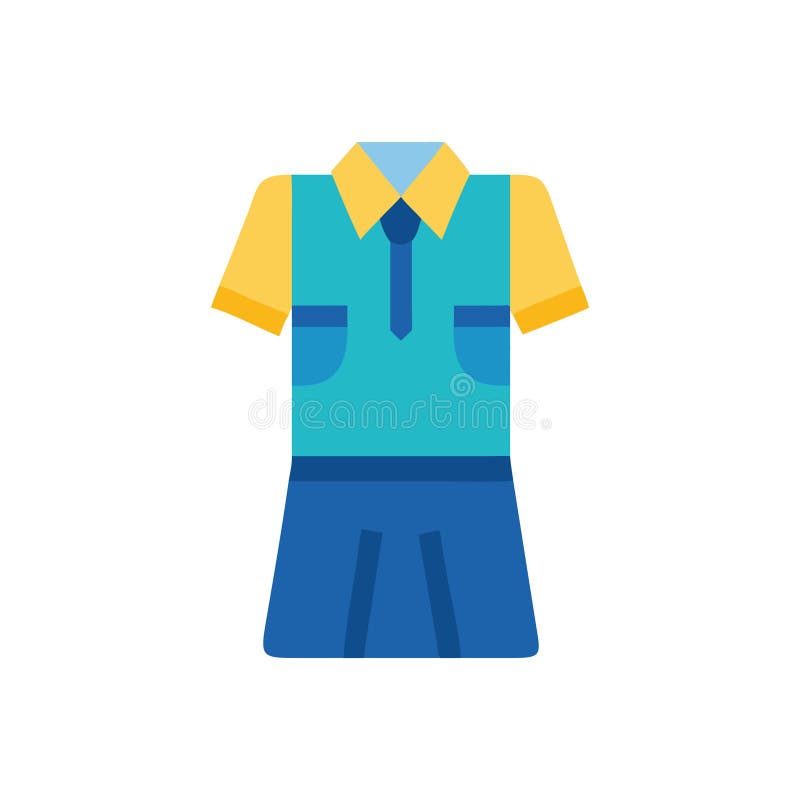 Unique School Uniform Icon Design Stock Illustration - Illustration of ...