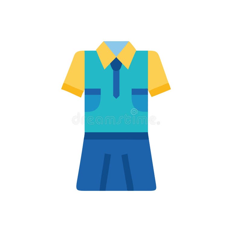 Unique School Uniform Icon Design Stock Illustration - Illustration of ...