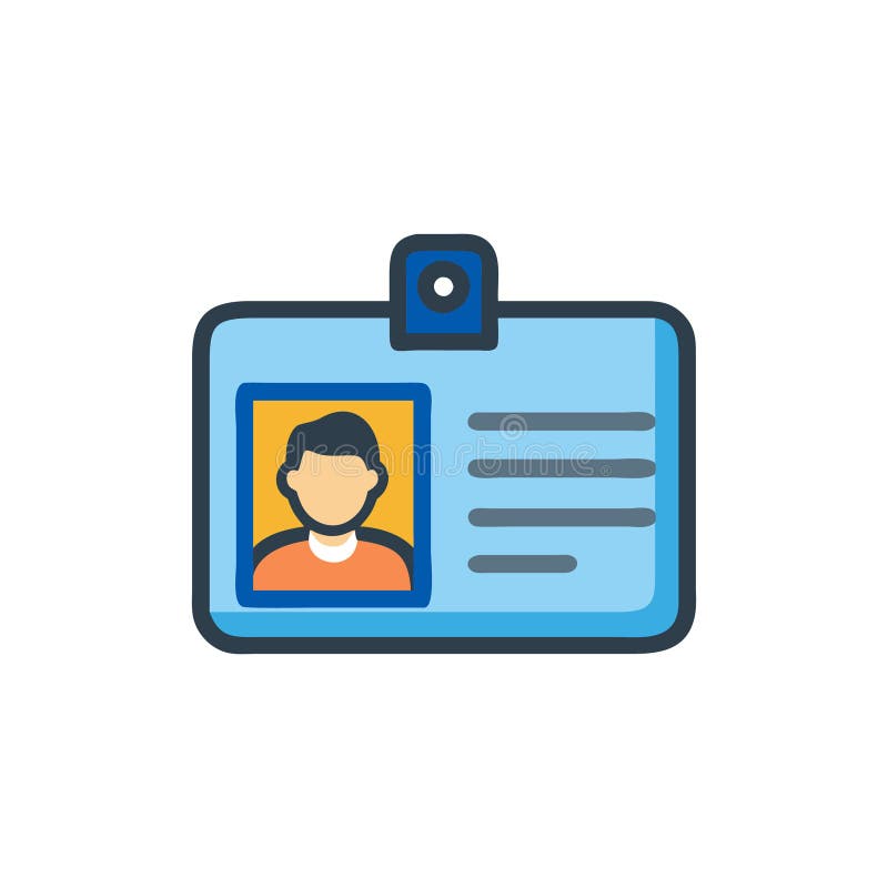 Unique Student ID Card Icon Design Stock Illustration - Illustration of ...
