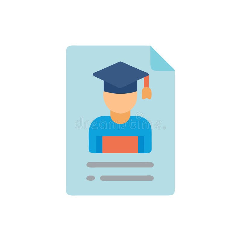 Unique Student Profile Icon Design Stock Illustration - Illustration of ...