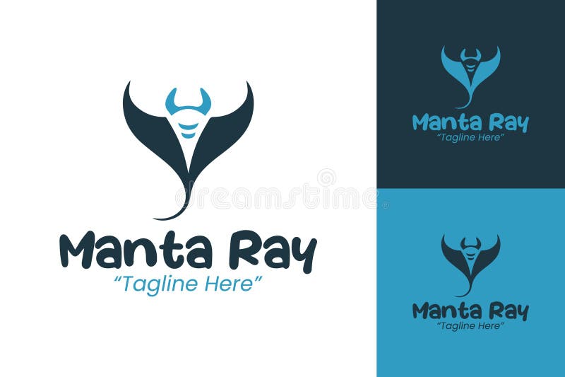 Unique and Iconic Manta Ray Logo Stock Vector - Illustration of vector ...