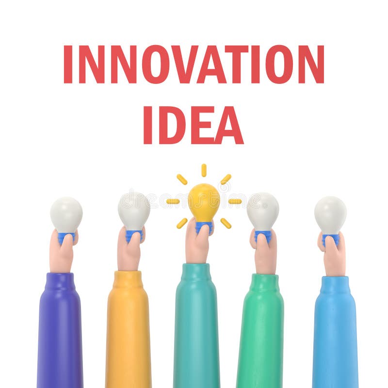 Unique Idea. Hand Holding Lightbulb Concept. Solution Innovative ...
