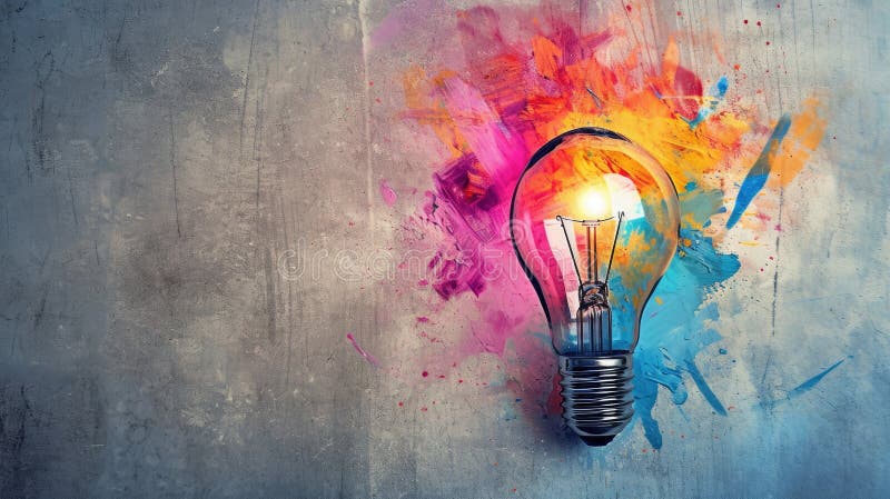 Unique Idea Visualization with a Paint-made Lightbulb, Embodying ...