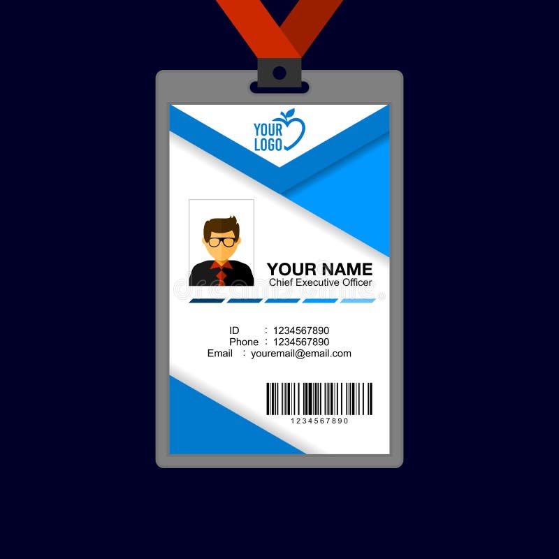 Unique Identity Card Design Template Collection. Stock Illustration ...
