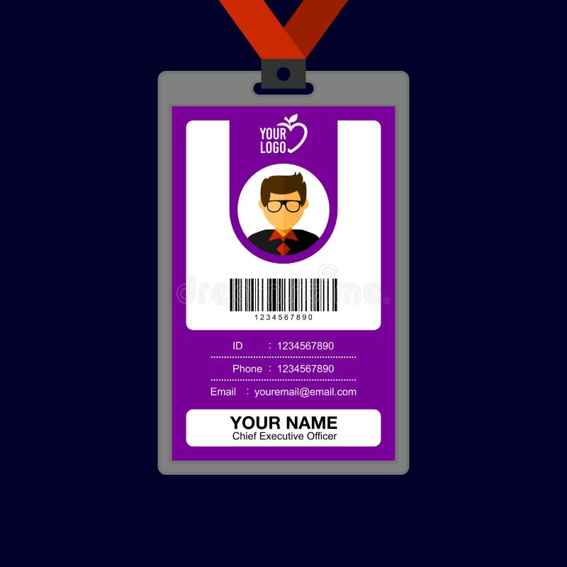 Unique Identity Card Design Template Collection. Editorial Stock Image ...