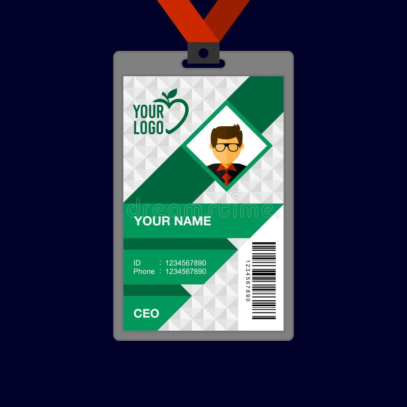 Unique Identity Card Design Template Collection. Editorial Stock Image ...