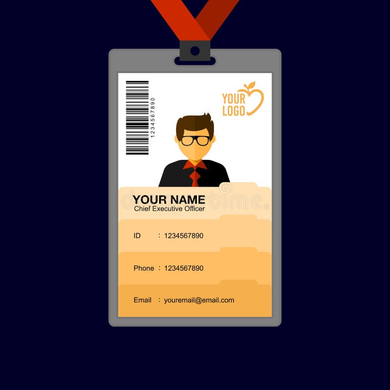 Unique Identity Card Design Template Collection. Editorial Image ...
