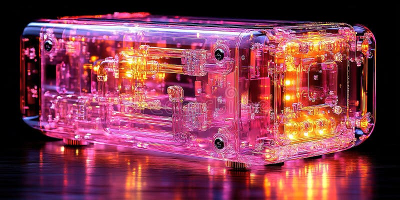 Unique Illuminated Transparent Device with Vibrant LED Lights ...