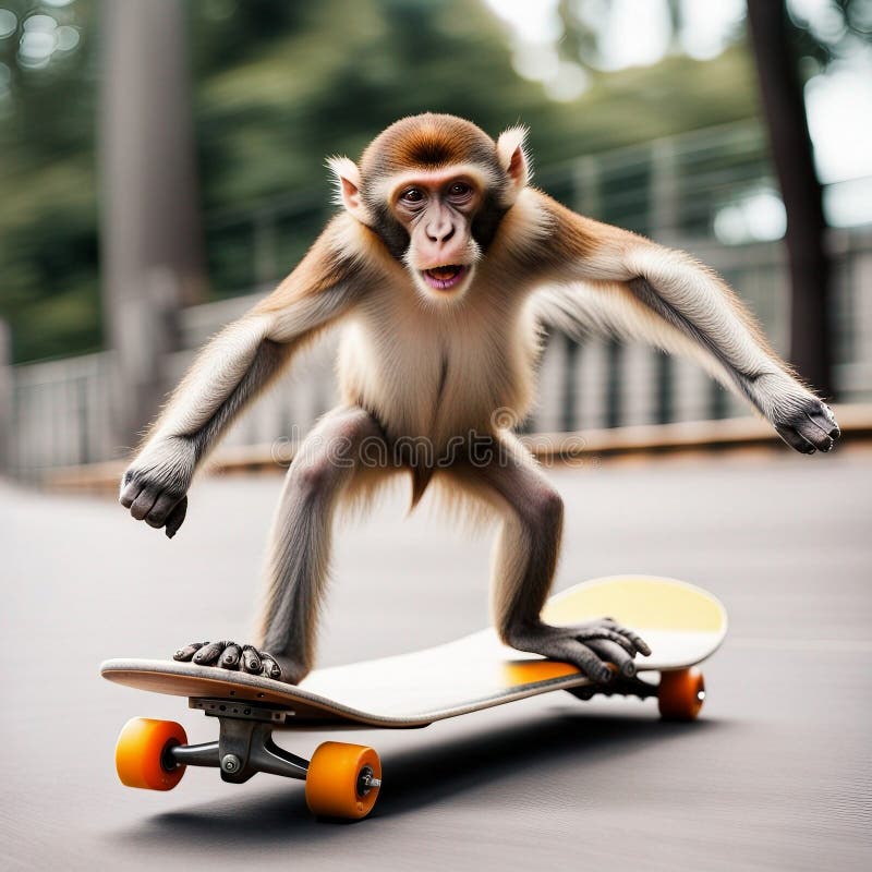 Monkey Skater Stock Illustrations – 97 Monkey Skater Stock ...